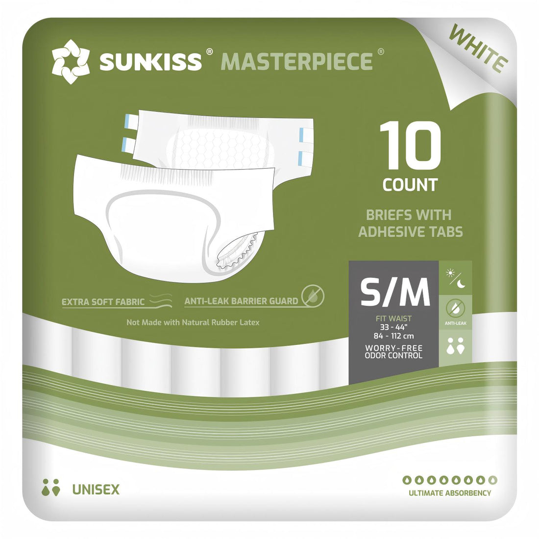 SUNKISS Masterpiece® Adult Diapers With Tabs
